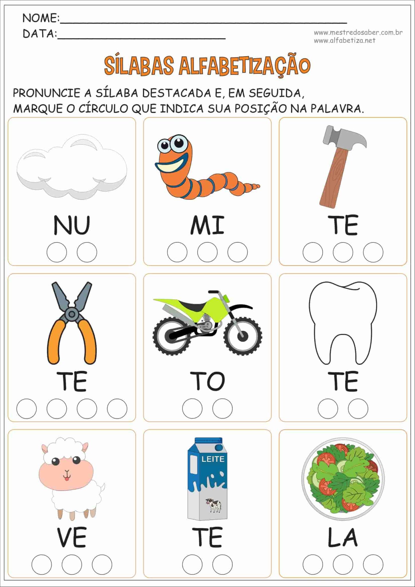 Sílabas Alfabetização Mestre Do Saber Loja